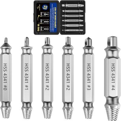 China 5-Piece Raw Steel Damaged Fastener Extractor | Sizes #0-#4 For Stripped Heads for sale