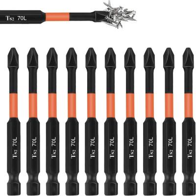 China Professional 2.75-Inch Phillips #2 Bit | High-Wear Nitrided Black Finish for sale