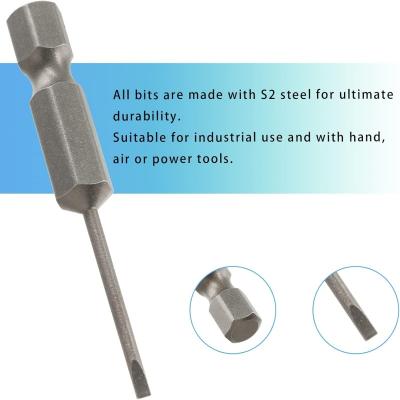 China Industrial 50mm SL1.6 Slotted Impact Bit | Heavy-Duty 8mm Flathead Power Bit for sale