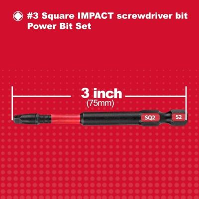 China Professional High-Concentricity SQ2 Power Bit | Optimal Stand-Off Robertson Driver for sale