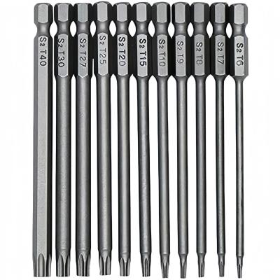 China Professional 3-Inch Long Torx Bit Set | Scaled-Diameter Star Bits (T6 to T40) for sale