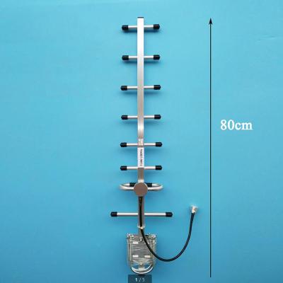 China 12dbi 868mhz 8 Elements Directional Outdoor Yagi Antenna With Low Loss Lmr195 Cable To Sma Male for sale