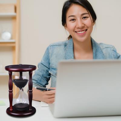 Cina 2 ore 5 il desktop da tavolino di legno del Ministero degli Interni del pendolo del temporizzatore della clessidra di 30 minut ha messo la clessidra decorativa del temporizzatore della sabbia in vendita