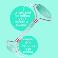 China Quartz Face Jade Roller Logo Customized Face Massage Stone Roller for sale