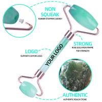 China Quartz Face Jade Roller Logo Customized Face Massage Stone Roller for sale