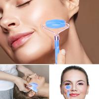 China Quartz Face Jade Roller Logo Customized Face Massage Stone Roller for sale