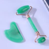 China Quartz Face Jade Roller Logo Customized Face Massage Stone Roller for sale