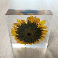 China Custom Sunflower Paperweight Acrylic Globe Paperweight for sale
