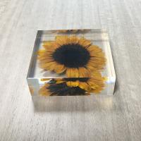 China Custom Sunflower Paperweight Acrylic Globe Paperweight for sale