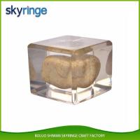 China Personalized Transparent Square Paper Weight , Liquid Filled Paperweight for sale