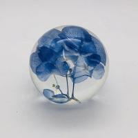 China Real Flower Paperweight Dia80mm With Hydrangea Inside for sale