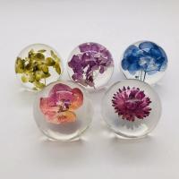 China Real Flower Paperweight Dia80mm With Hydrangea Inside for sale