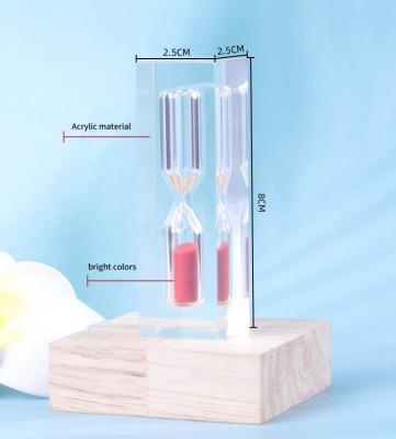 Cina Piccolo temporizzatore su ordinazione della sabbia della clessidra del lucite per il regalo promozionale in vendita