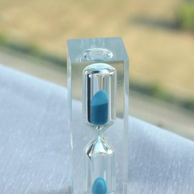 Cina 1 3 5 clessidra acrilica minuta Crystal Hourglass su ordinazione in vendita