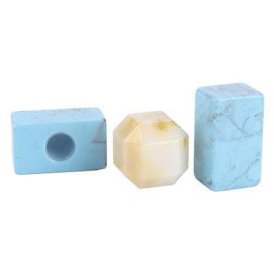 Cina Logo su ordinazione di marmo di lusso blu del tappo di bottiglia 70g del profumo in vendita