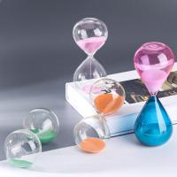 China Hand Blown Colored Hourglass Sand Timer Modern / Simple Style for sale