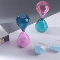 China Hand Blown Colored Hourglass Sand Timer Modern / Simple Style for sale