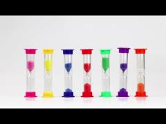 1 3 5 Minutes Plastic Hourglass Timers Color Customized For Brushing