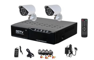 China Outdoor 2 Camera Security System , 2 Channel Security Camera System 600TVL for sale