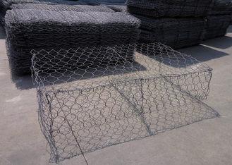 China Heavy Galvanized Metal Gabion Baskets , Metal Cage Filled With Rocks for sale