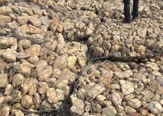 China Defend The Floods Gabion Wall Cages / Pvc Coated Gabion Stone Cages for sale