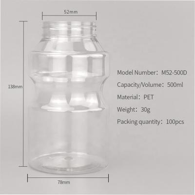 Cina Bottiglie in PET di plastica da 500 ml con forma unica in vendita