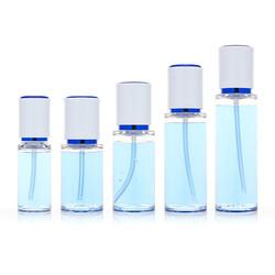 Cina Bottiglie colorate trasparenti per gocciolanti in PET 20 ml Bottiglia rotonda di siero di olio da 50 ml in vendita