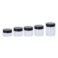 China Biodegradable PET Plastic Jars Amber Frost Cute Beans Storage Container for sale