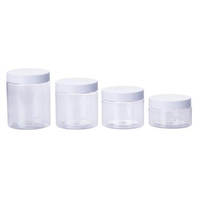 Cina Barattoli di plastica trasparente 30G con coperchio trasparente in oro argento in vendita