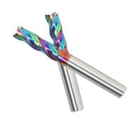 China Solid Tungsten Carbide Long Neck End Mill 4 Flutes 8mm DLC Rainbow Coating for Copper Electrode for sale
