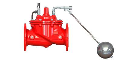 China Red / Blue Float Operated Valve , Ductile Iron Water Trough Float Valve for sale