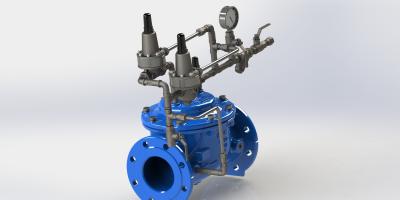 China Flange End Connection Hydraulically Operated Diaphragm Valve With Nylon Reinforcement And EPDM Diaphragm for sale
