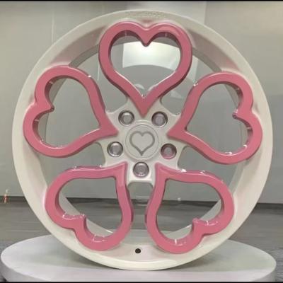 China Bestselling New Maodou Forged Aluminum Pink Heart-Shaped Wheels Sichuan-Made Compatible Audi Mercedes- 17-22 Inch Retrofit for sale