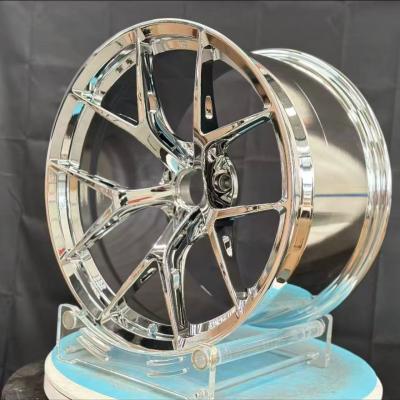 China Factory Direct New Design 1-Piece Monoblock Forged 23 Inch 5x114.3 Brushed Silver Monoblock Forged Wheel for Mercedes-Benz for sale