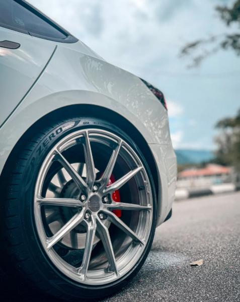 Quality 5x120 5x112 5x114.3 Alloy Wheels 18 19 20 21 22 23 Car Deep Concave 1-piece Forged Passenger Car Wheels for Tesla 3 Y for sale