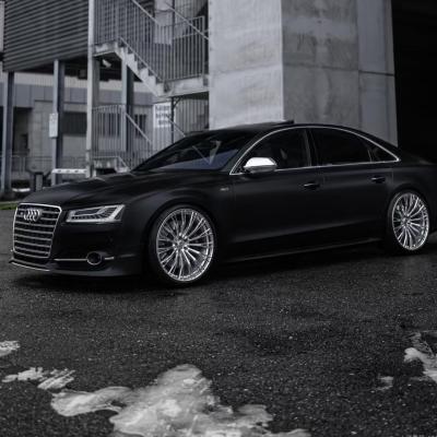China Maodou Audi Sedan Multi-Spoke Forged Aluminum Alloy Wheels 18-24 Inch High Quality Black Rims 5-Hole 112/114.3 PCD for for sale