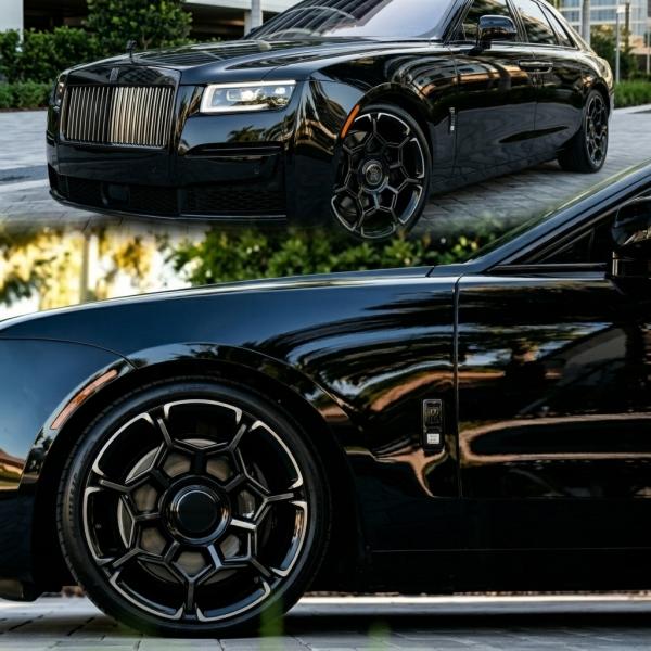 Quality GeometricHoneycombMonoblockForgedWheel 6061T6 Alloy RimGloss Black Machined Face Fit for Rolls Royce GhostCullinanCustom PCD ET for sale