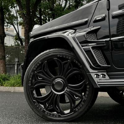 China Custom Forged Wheels 24 Inch 8x170 Billet Aluminum Black/Silver CNC Machined for Ford F250 F350 Made to Order Custom Fitment for sale