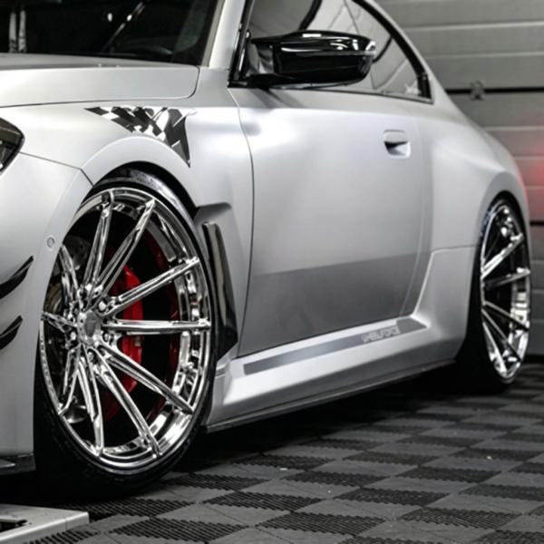 Quality 6061-T6 Aluminum Alloy Forged Wheels 4x100 5x112 5x114.3 5x120 PCD Silver Finish Passenger Car Rims for IS350 Model 3 M4 M50 for sale