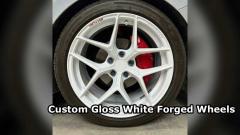 Custom Gloss White Forged Wheels For Sporty Car Upgrades