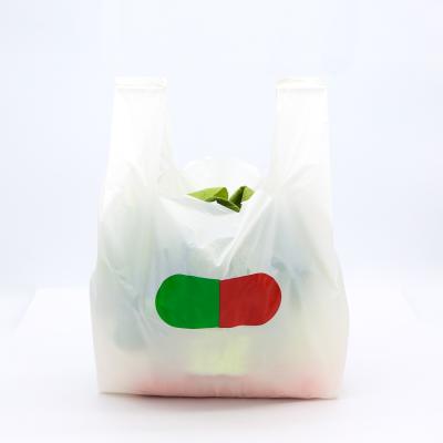 China AISUN Customize Printed Direct Factory Sale 100% PLA PBAT biodegradável sacos de compras compostáveis para supermercado à venda