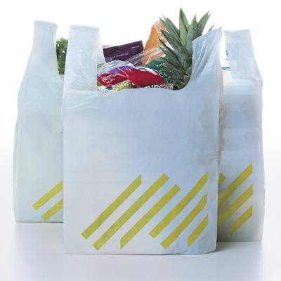Cina 100% di plastica biodegradabile compostabile T-shirt borsa da shopping per il supermercato in vendita