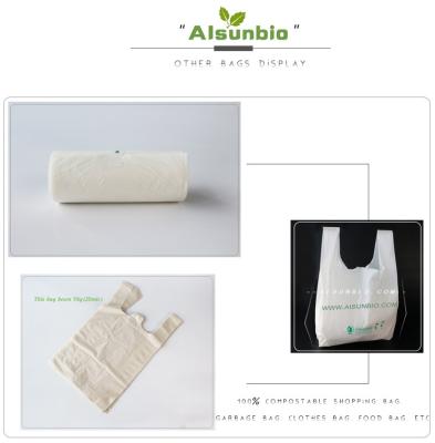 Cina PLA compostabile, biodegradabile, sacchetti di cellulosa T-shirt per supermercati in vendita
