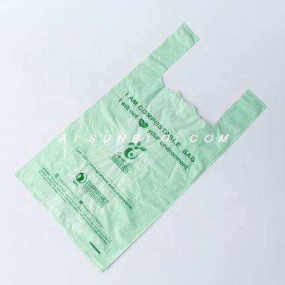 Cina OEM sacchetto per la spesa biodegradabile PBAT PLA amido di mais EN13432 Standard in vendita