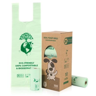 Cina sacchetto per rifiuti di animali da compagnia colorato con logo compostabile 100% biodegradabile in vendita