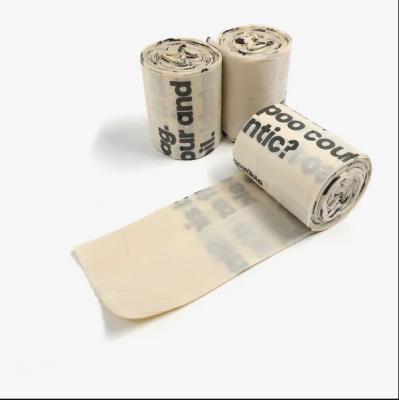 Cina Vendita a caldo 100% biodegradabile Amido di mais Sacchetto di cacca per cani Sacchetto di rifiuti per cani Sacchetti di cacca compostabili Logo OEM sostenibile Accetta 15 micron in vendita