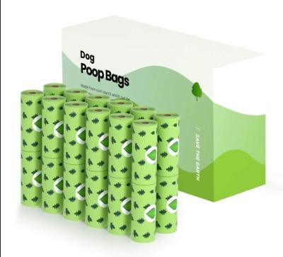 Cina Vendita a caldo 100% biodegradabile Amido di mais Sacchetto di cacca per cani Sacchetto di rifiuti per cani Sacchetti di cacca compostabili Logo OEM sostenibile Accetta 15 micron in vendita