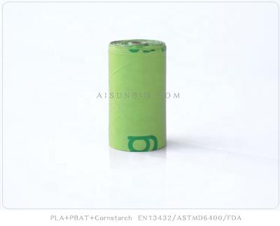 Cina Sacchetto di rifiuti per cani per cani a base di amido di mais biodegradabile profumato di lavanda eco-friendly porta sacchetti di plastica all'aperto 15 micron in vendita