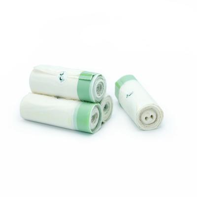 Cina Spazzatura sacchetti di plastica compostabili di plastica bianca e verde in vendita