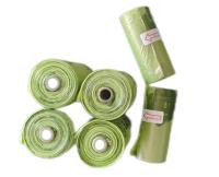 China Environmentally Friendly Biodegradable Garbage Bag For Pet Waste Poo Corn Starch for sale